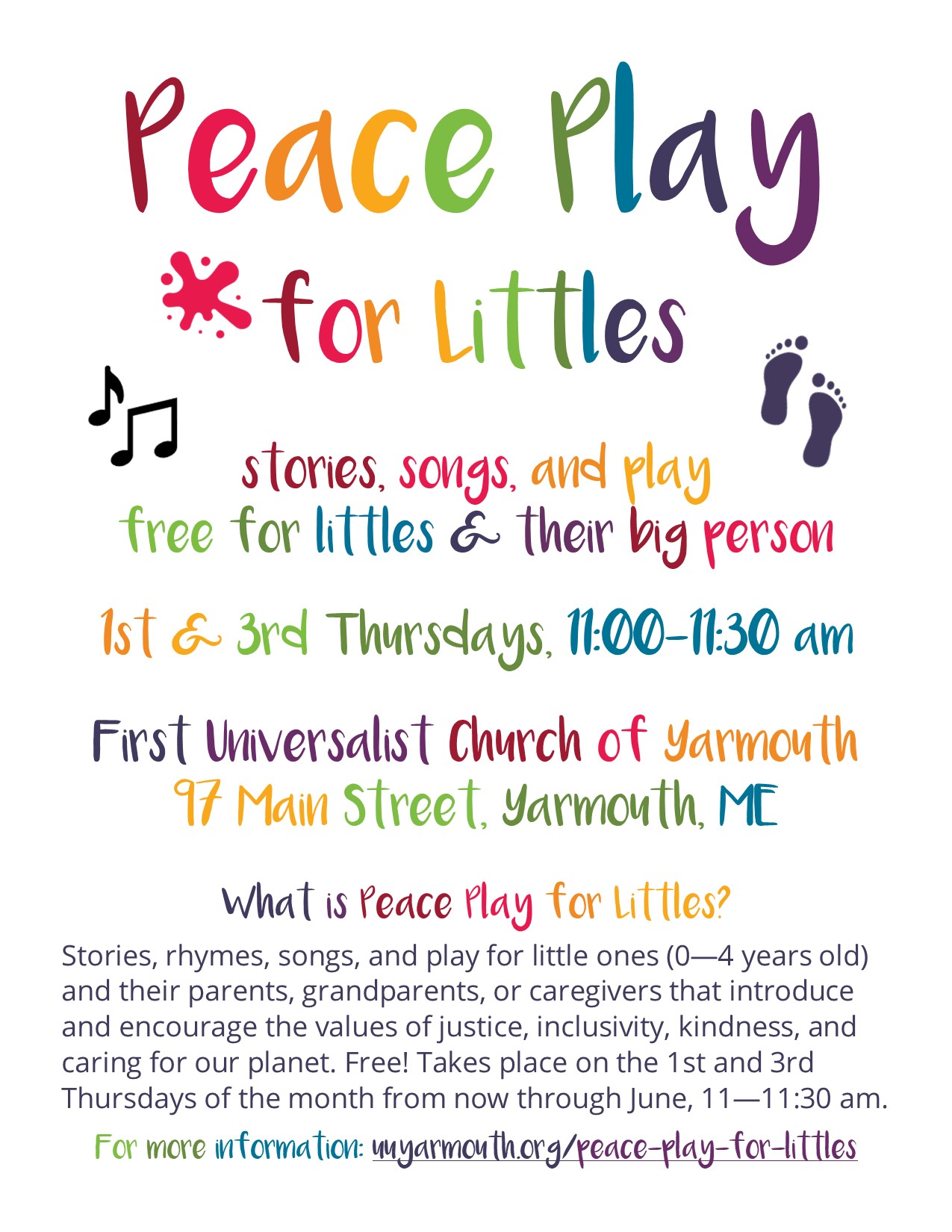 Peace Play for Littles – the first universalist church of yarmouth